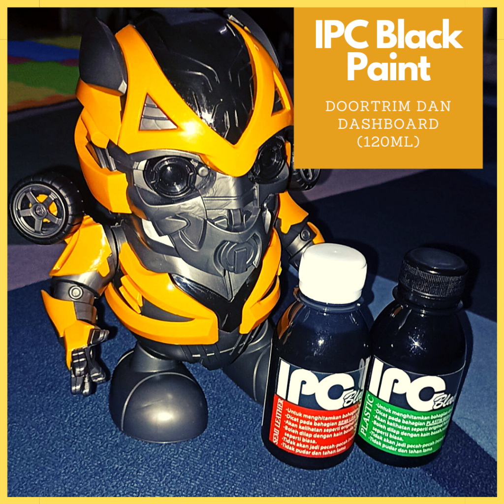 IPC Paint IPC Black 2 in 1 Set DIY Paint Doortrim Dashboard Interior ...