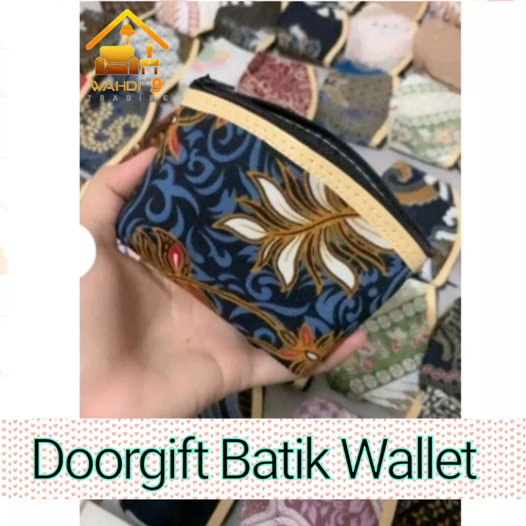 Doorgift Batik Design Dompet Zip Thank You Wallet 12x8cm Coin purse ...