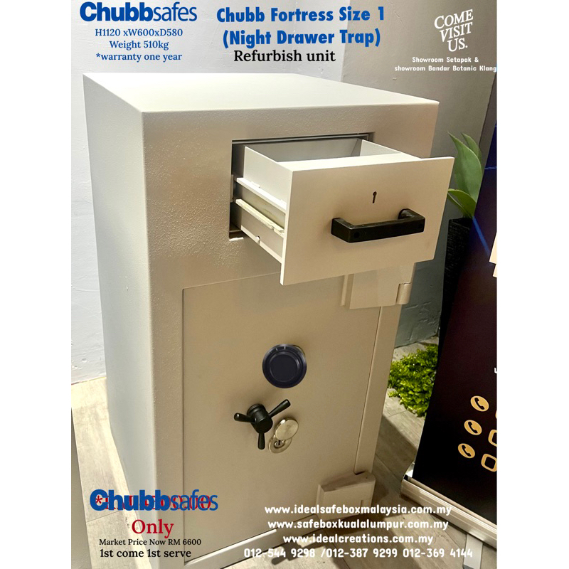 chubb Fortress Safe Size 1 (Night Drawer Trap) Night safety box Night ...