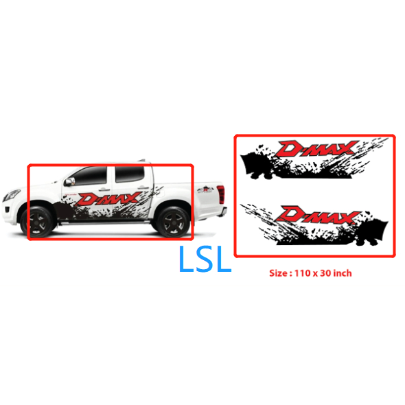 Isuzu Dmax Car Body Vinyl Decal Sticker | Shopee Malaysia