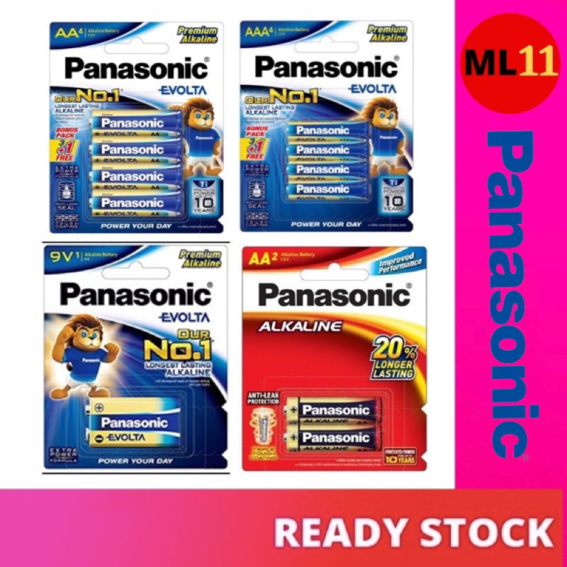 PANASONIC Evolta Premium Alkaline AA / AAA / 9V Battery | Shopee Malaysia