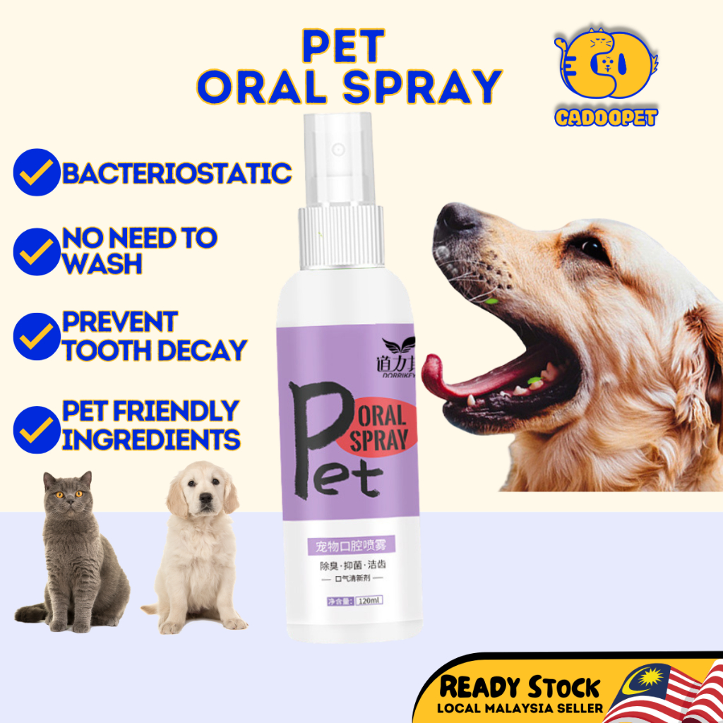 CaDooPET Pet Oral Spray Dog Cat Oral Cleansing Bad Breath Pet Mouth ...