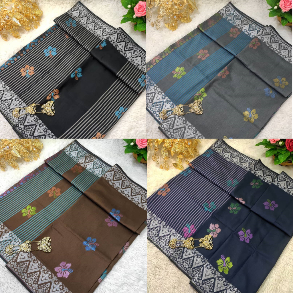 Songket Bunga Tona Jalur Raya (Tenun Asli) | Shopee Malaysia