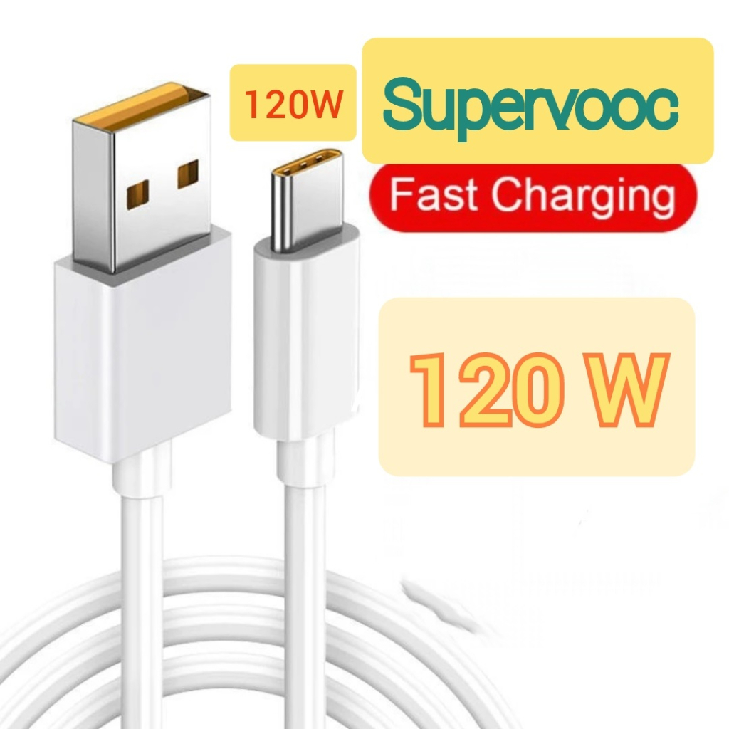 120W For REALME 5A Vooc SUPERVOOC Fast CHARGING MICRO USB & TYPE C ...