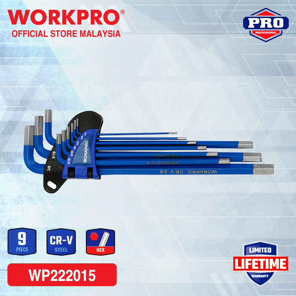 WORKPRO Hex Key Set Metric (9 Pcs) | Shopee Malaysia