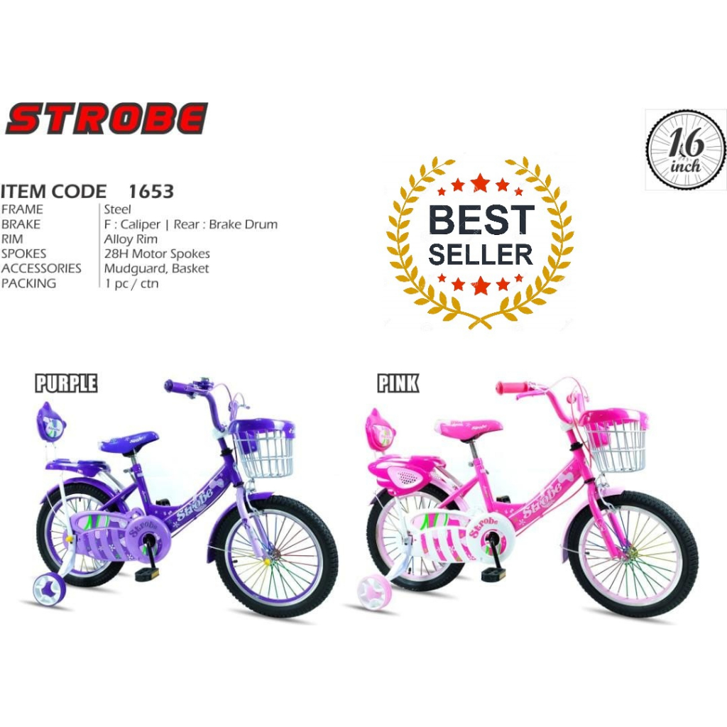 BASIKAL KANAK-KANAK Strobe Bicycle 16inc Basikal Kid Strobe 16Inc 4-7 ...