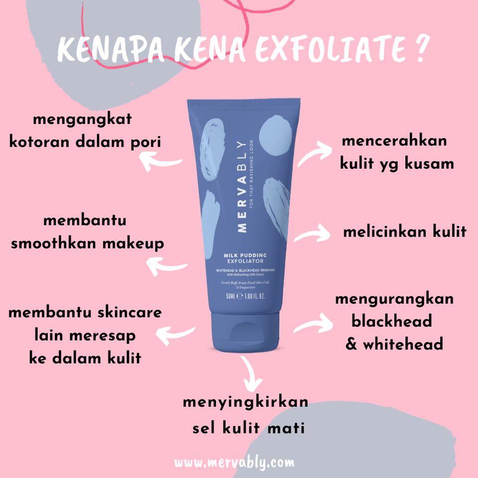 [ORIGINAL HQ] MERVABLY MILK PUDDING SCRUB MUKA UNTUK KASAR WHITEHEAD ...