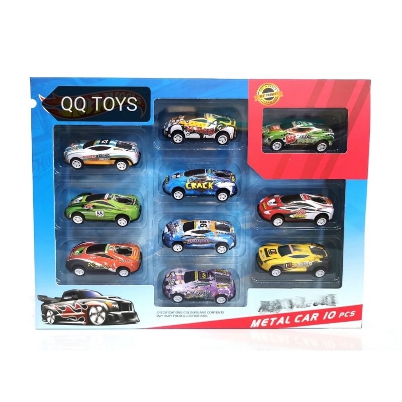 10pcs / 6pcs Car Die-Cast Metal Push Car kids car Mainan Kereta 🔥Ready ...
