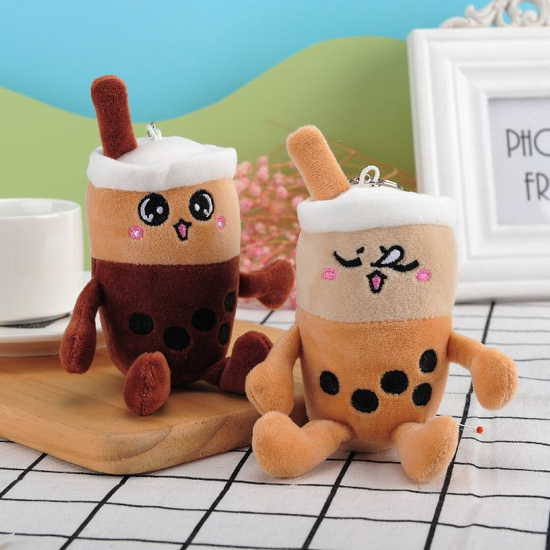 15cm Keychain Boba Milk Tea Plush Toy Cartoon Doll Gift Ready Stock ...