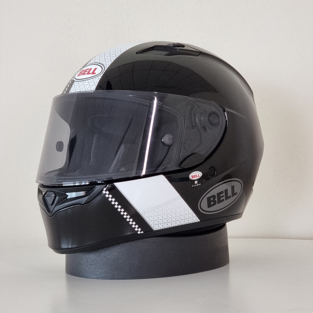 Fullface Bell Helmet Qualifier (Vitesse Matte Gloss Black/White) Bell ...