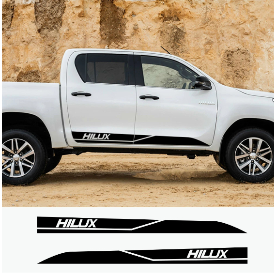2PCS Car Door Side Stickers For Toyota Hilux Revo Vigo Sport PIckup ...