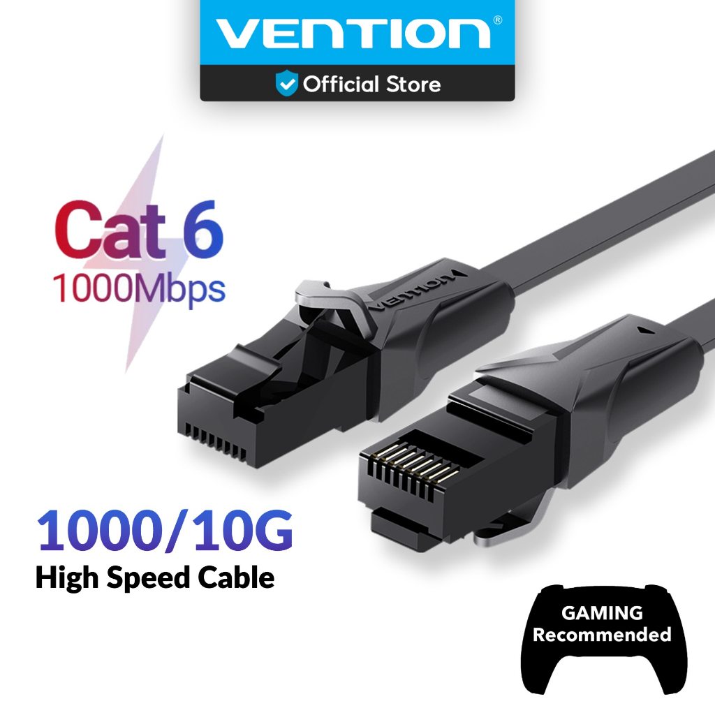 Vention CAT6 Ethernet LAN Cable Router RJ45 Gigabit 10G Flat Design ...