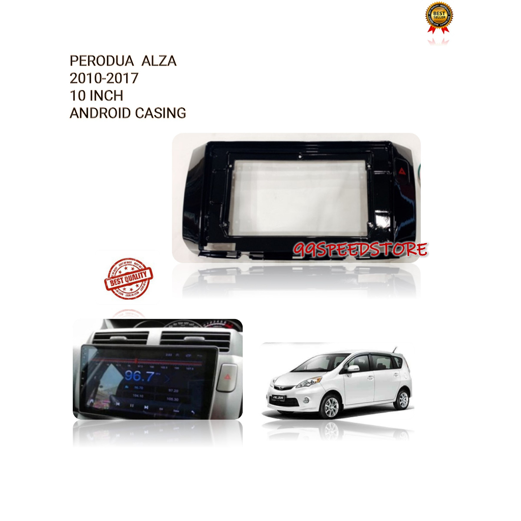 PERODUA ALZA OLD 2010 - 2017 10 INCH ANDROID PLAYER CASING | Shopee ...