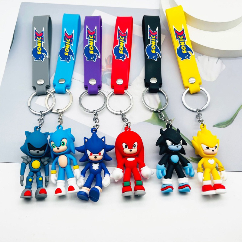 Keychain The Hedgehog Keychains Anime Cartoon Film Silicone KeyRing ...