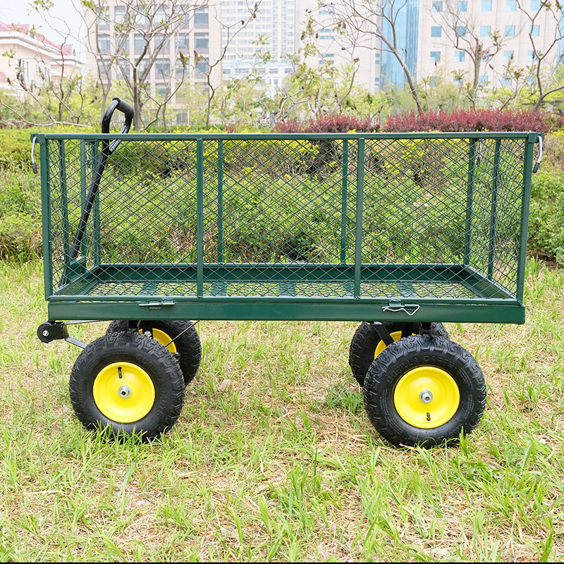 Four-Wheel Trailer Folding Cart Net Car Truck King Household Carrier ...
