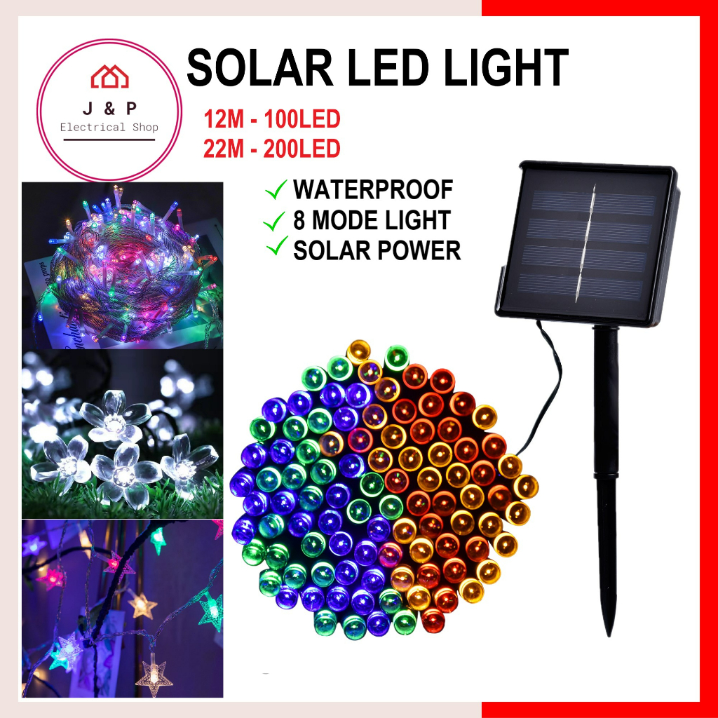 12M / 22M Lampu Raya Solar Ketupat / Christmas Light / Lampu Raya Solar ...