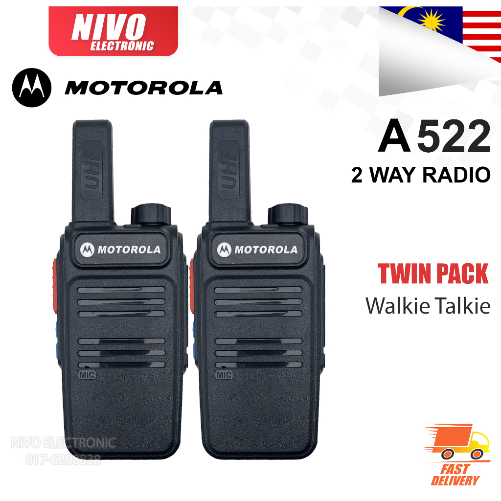 MOTOROLA A522 WALKIE TALKIE PORTABLE RADIOS MOTOROLA TWO-WAY RADIO ...