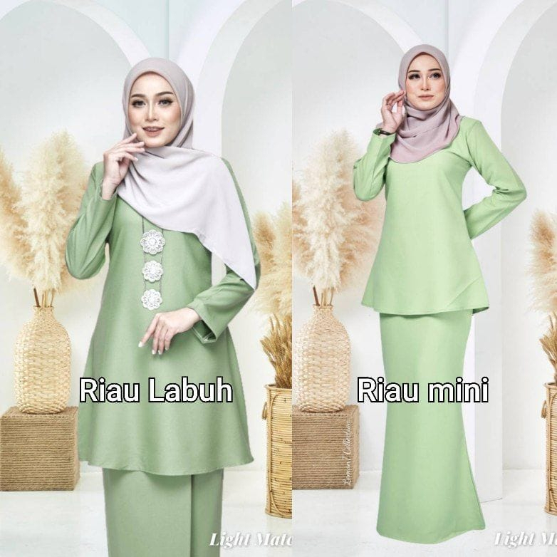 Sage Soft Green Kurung Moden Basic Matcha for Bridesmaid from S to Plussize 5XL | Shopee Malaysia