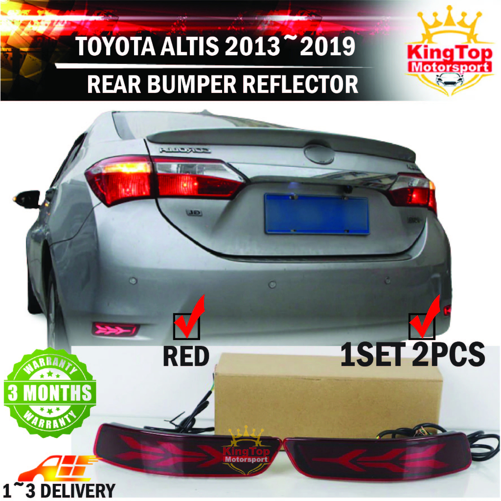 TOYOTA ALTIS 2014-2019 REAR BUMPER REFLECTOR w/RUNNING LIGHT (2pcs ...