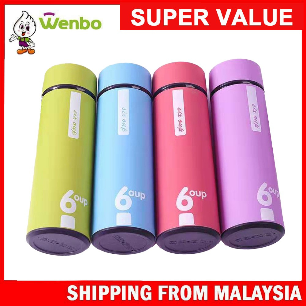 Wenbo [6oup] Insulated Water Bottle Tumbler Thermos Coffee Mug Vacuum Outdoor Travel Hot and ...