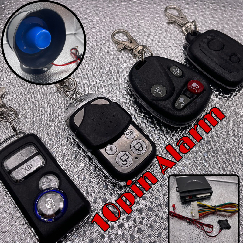 CAR ALARM SYSTEM 10 PIN WITH SIREN SPEAKER Wira/Saga/Kancil/kelisa ...
