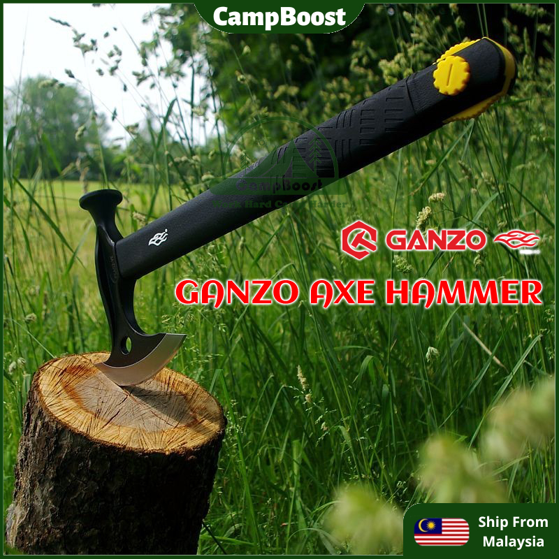 CampBoost Ganzo FireBird Axe Hammer Saw And Fire Starter FSA02-YE ...