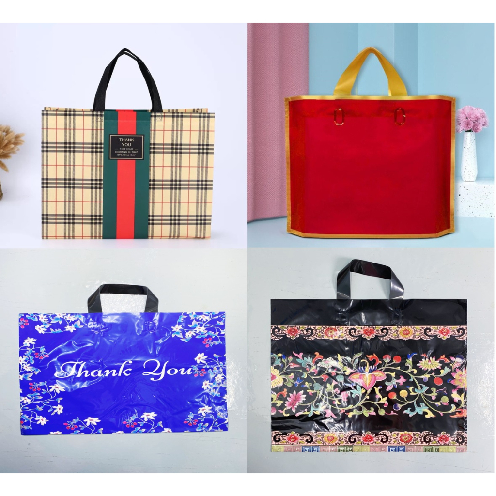 (+-50pcs)Premium Goodies Bag (M size-40x35cm & 45x40cm) Shopping ...