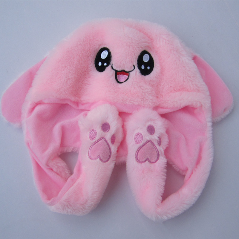 Tik Tok Moving Hat Rabbit Ears Plush Fluffy Bunny Hat For Kids Toys ...