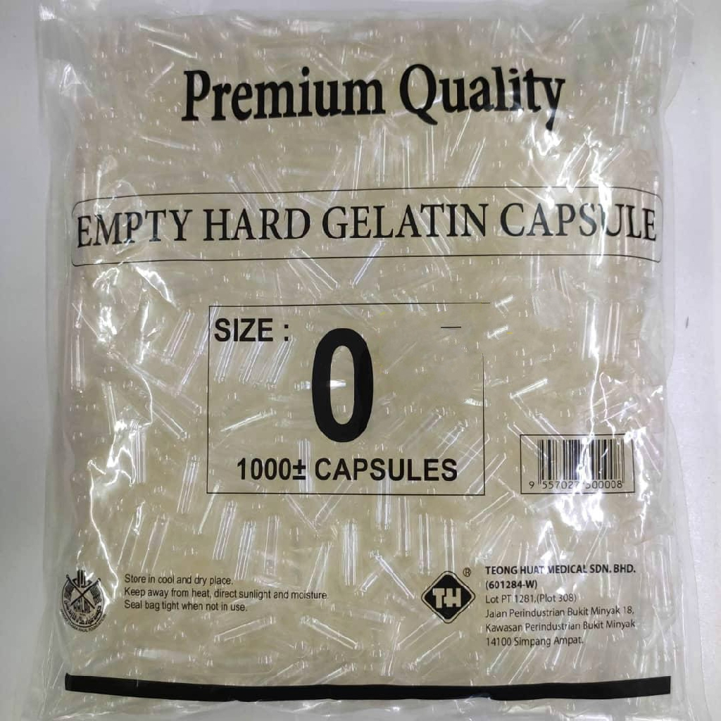TEONG HUAT EMPTY HARD GELATIN CAPSULES SIZE 0/1/2 1000'S | Shopee Malaysia