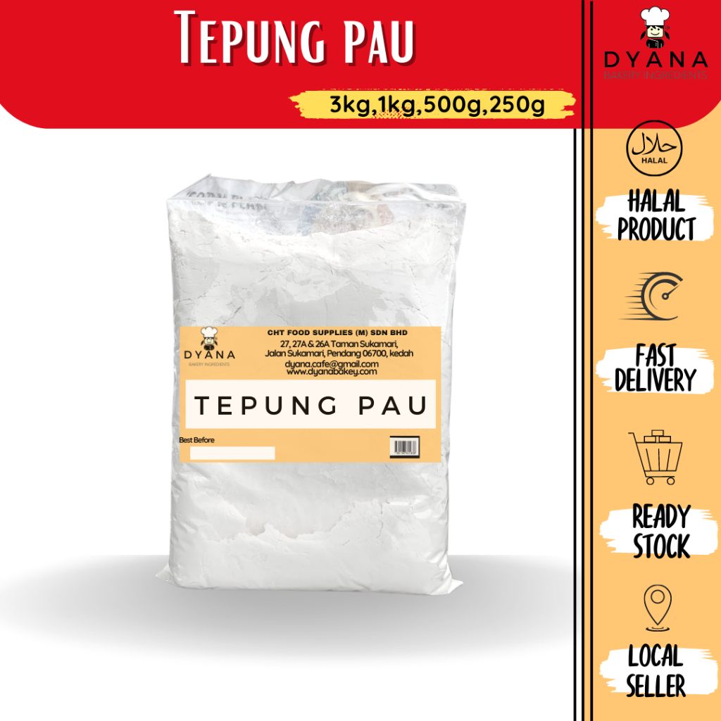 Tepung Pau | Pau Flour [Blue Rose] 250g/500g/1kg/3kg | Shopee Malaysia