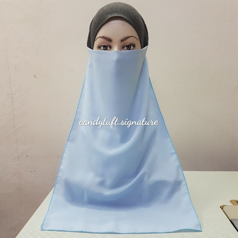 purdah biru nila / purdah murah / purdah as is / purdah defect item ...