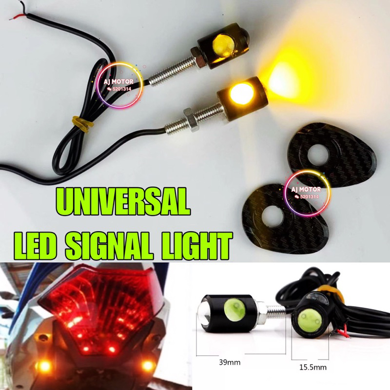 UNIVERSAL MINI LED SIGNAL LIGHT REAR FENDER TAIL TIDY PLATE HOLDER ...