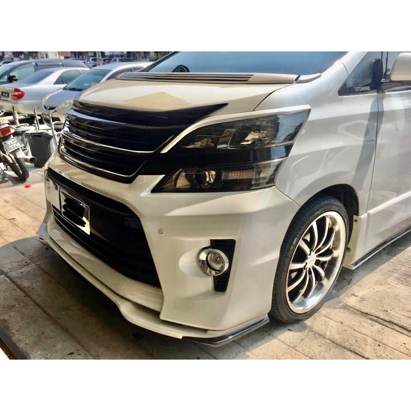 Toyota vellfire alphard v1 V2 front bumper Vlip v lip diffuser skirt ...