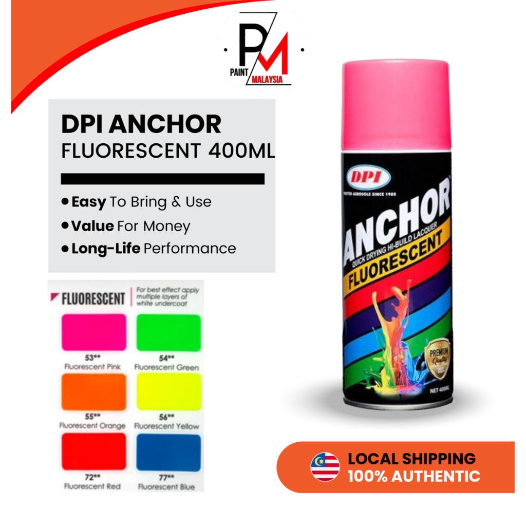 DPI ANCHOR Spray Paint Fluorescent Colour Motorcyle Spray Paint Cat Can ...