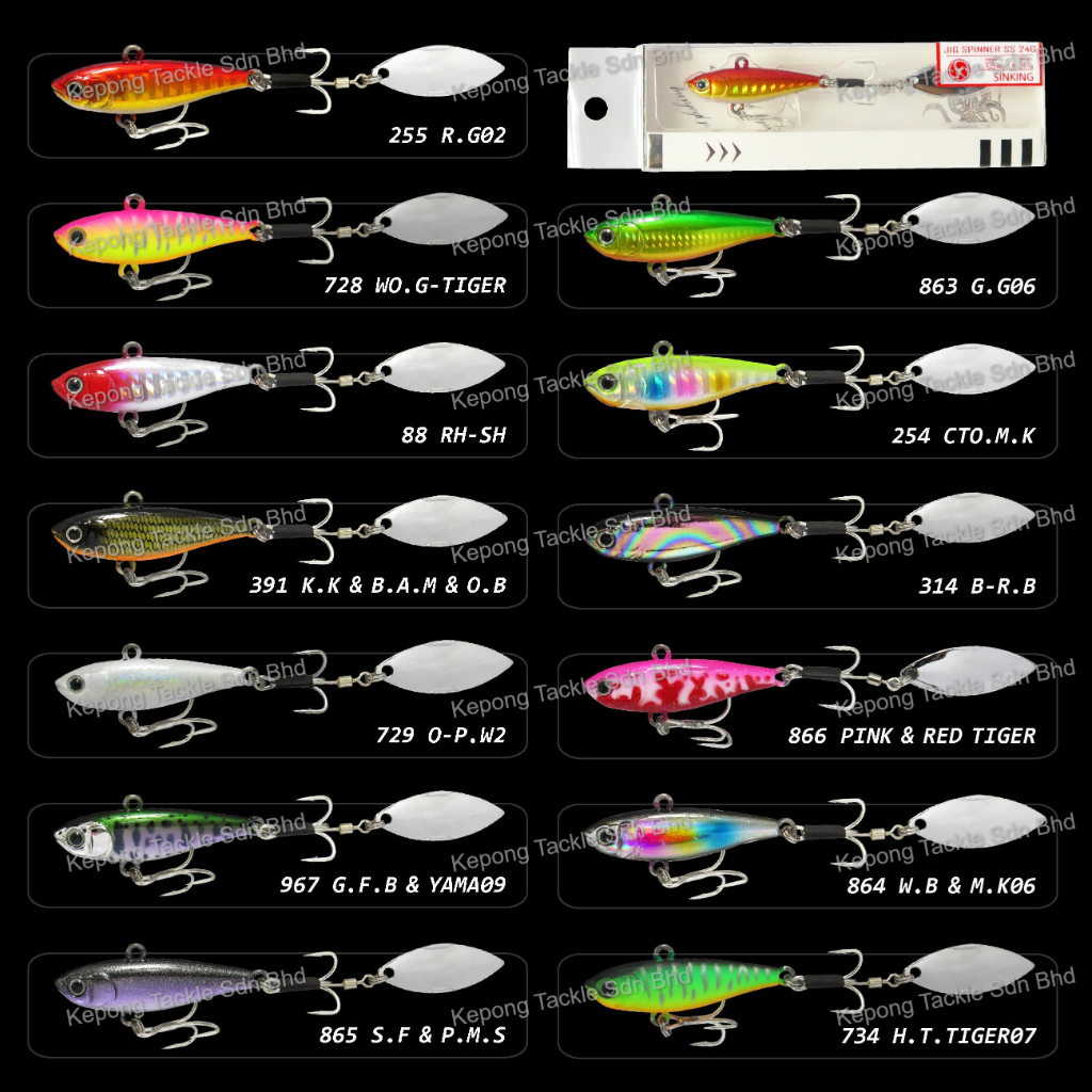 OPASS fishing lure JIG SPINNER SS 24G 105mm 24g SINKING fishing lure ...