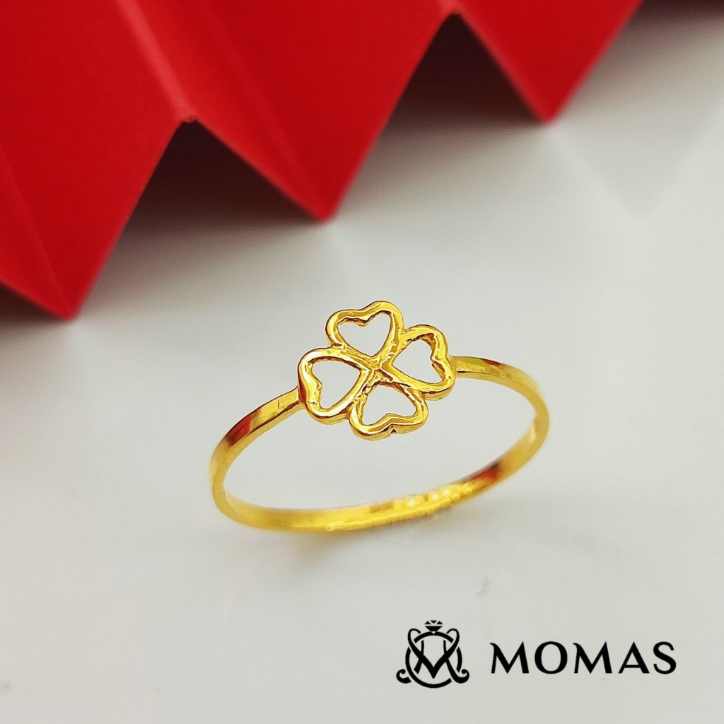 Cincin Clover Emas 916 Original Cincin Emas 916 Tulen Cincin Love Emas ...