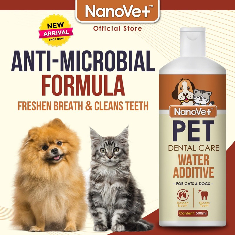 Nanovet Pet Dental Care Water Addictive Solution for Cat and Dog 500ML ...