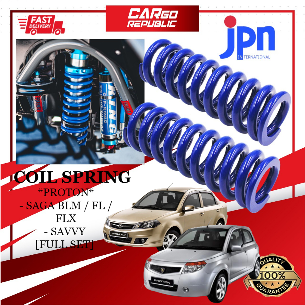 JPN Coil Spring Proton Saga BLM , FLX , FL / SAVVY [Full Set] (Front ...