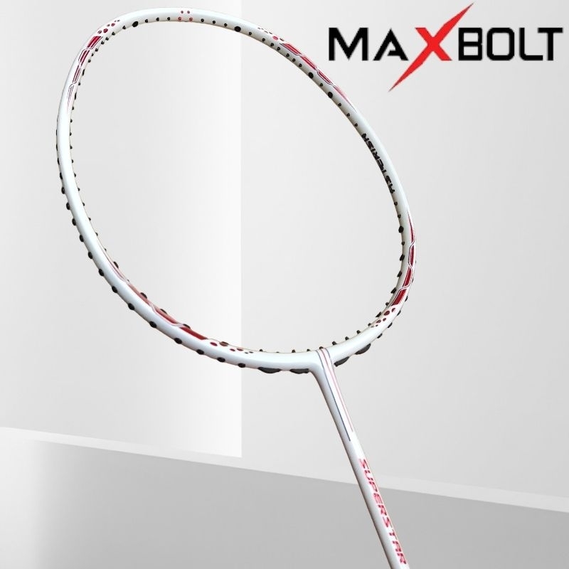 Maxbolt Superstar Nova White Colour (1pcs) Original Badminton Racket ...