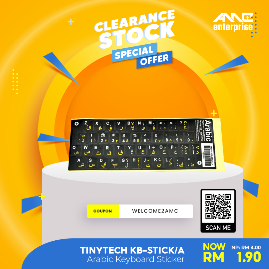Arabic Keyboard Sticker Waterproof & Dustproof Arabic Sticker for All ...