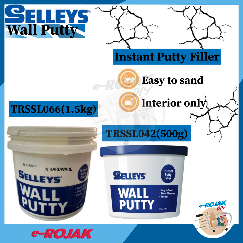 Selleys Wall Putty Filler 500g for Wall Crack Gap Wall Putty Plaster ...