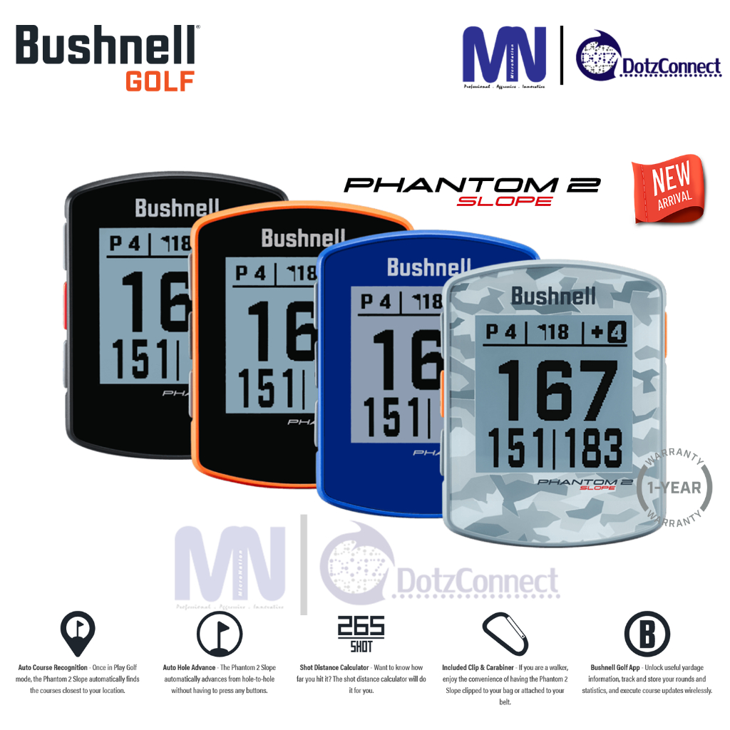Bushnell Golf Phantom 2 Slope - preloaded with more than 38,000 ...