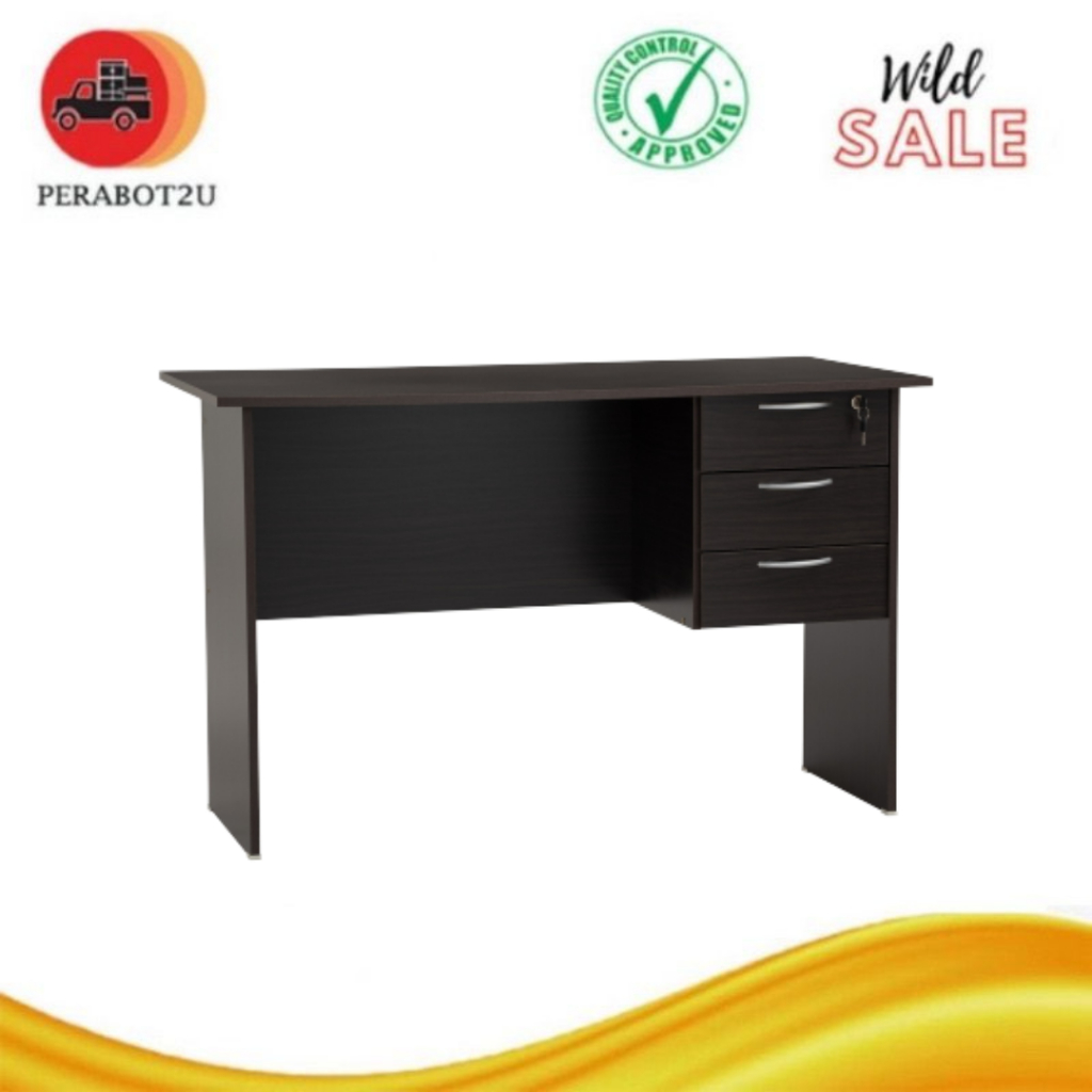 P2U Meja Tulis 3 Laci / Meja Belajar / Meja Komputer / 3 Drawer Study ...