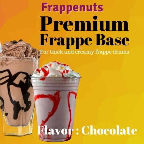 Frappenuts Premium Frappe Base. Chocolate Flavour. For thick and creamy ...