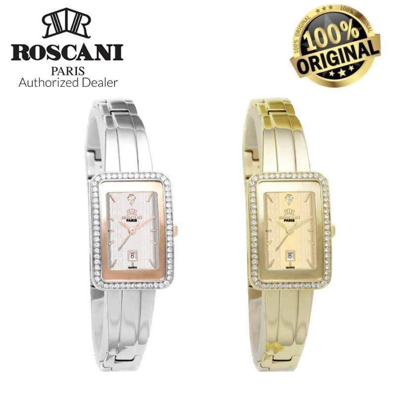 (Official Warranty) Roscani Liv Curved Crystal with Aluminium Brushed ...