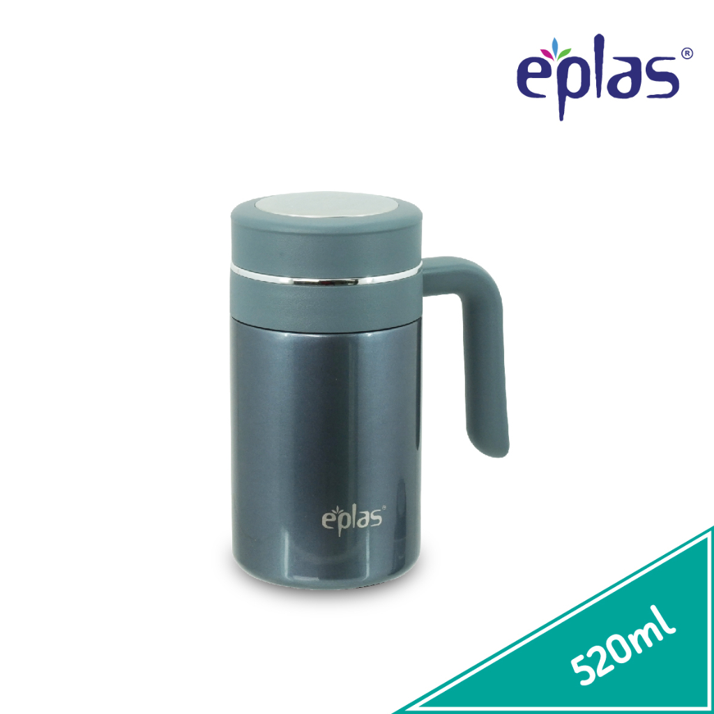 EPLAS THERMAL 520ml Vacuum Mug With Handle,Non-Slip Base,Portable Thermal Travel Flask S/S 316 ...