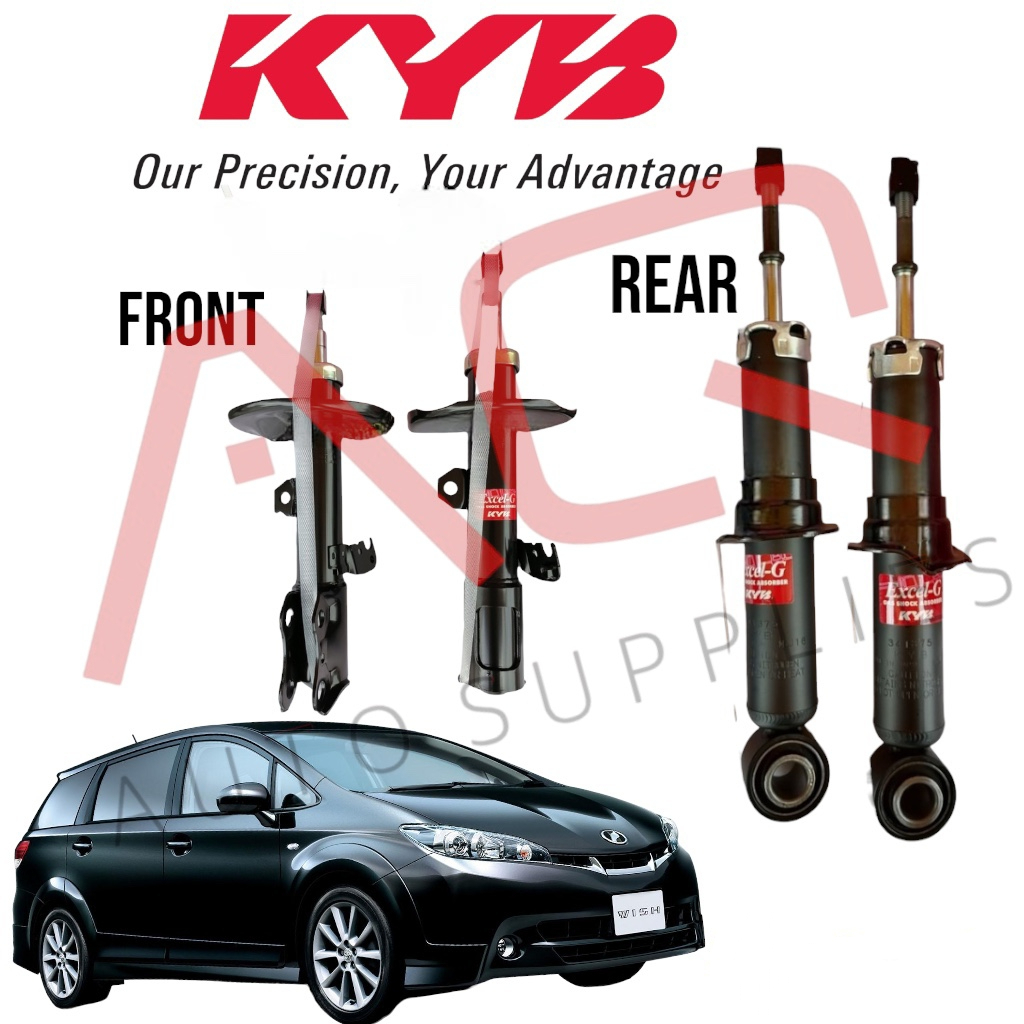 FRONT&REAR GAS SHOCK ABSORBER TOYOTA WISH ZGE20W ORIGINAL KYB JAPAN(F ...