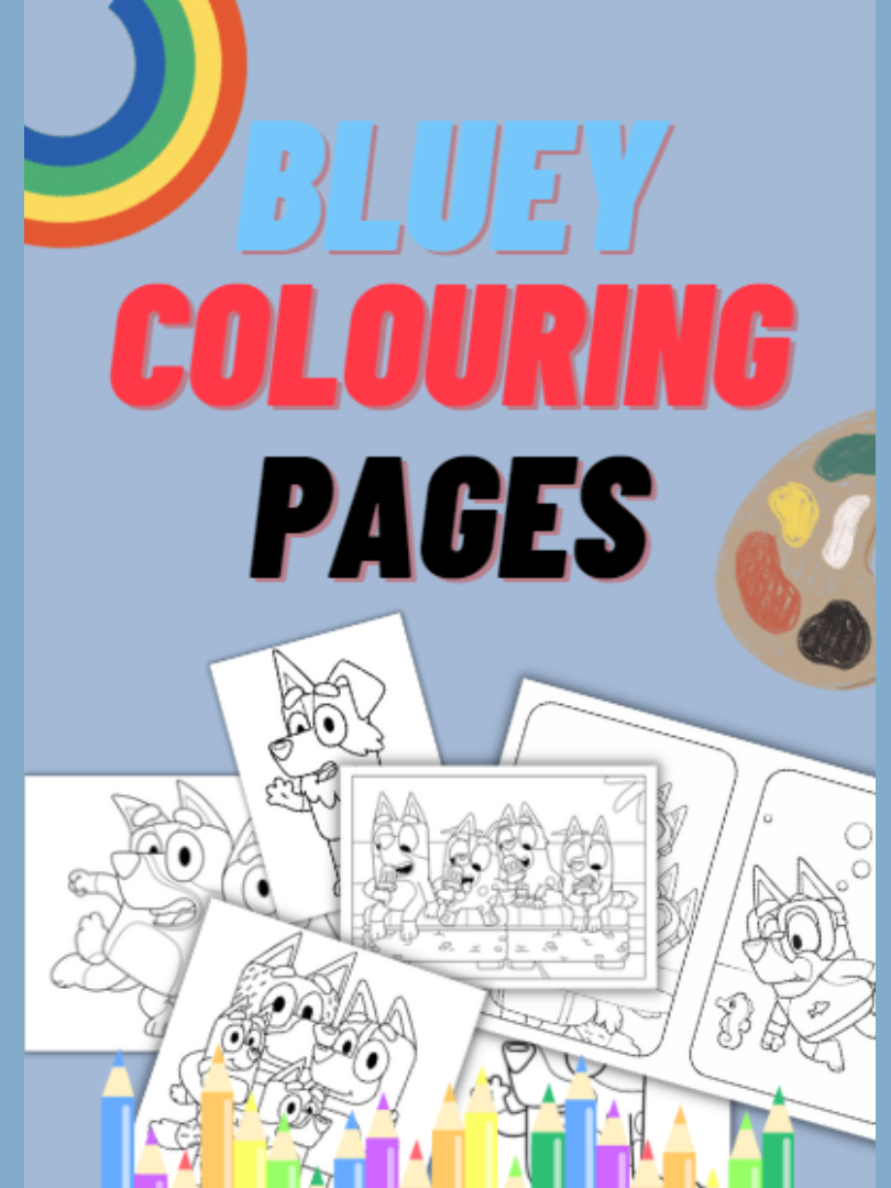 Bluey colouring pages / bluey activity book/ instant printable digital ...