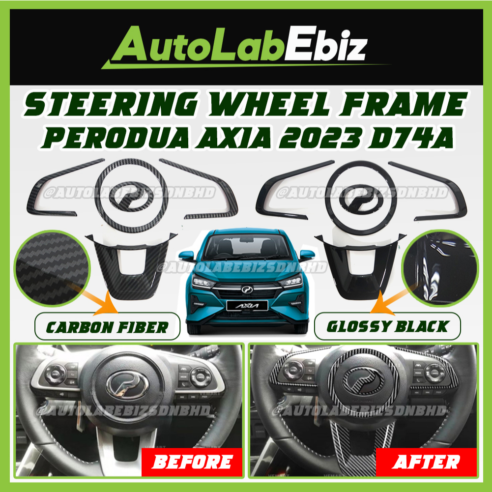 NEW Perodua AXIA 2023 steering wheel frame cover garnish accessories ...