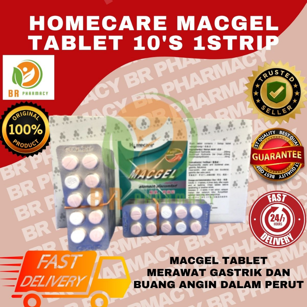 MACGEL GASTRIC Gastrik reflux YSP untuk buang angin dalam perut ...